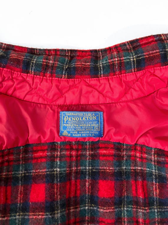 60s Pendleton Red Plaid Flannel Shirt | Prince Charle… - Gem