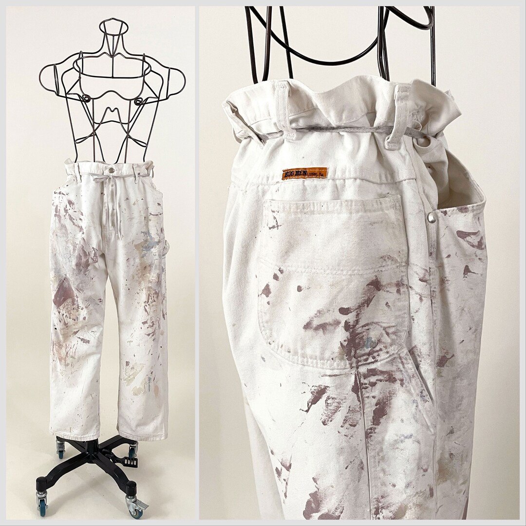 Vintage Wrangler Big Ben White Canvas Painter Pants | 80s Made in USA ...