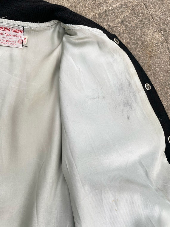 Vintage Wool and Leather Chainstitch Varsity Jacket |… - Gem