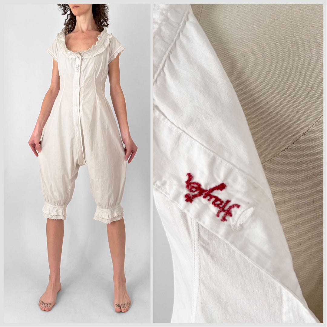 Antique Victorian Bloomers | 1800s Hand Embroidered Victorian Split ...