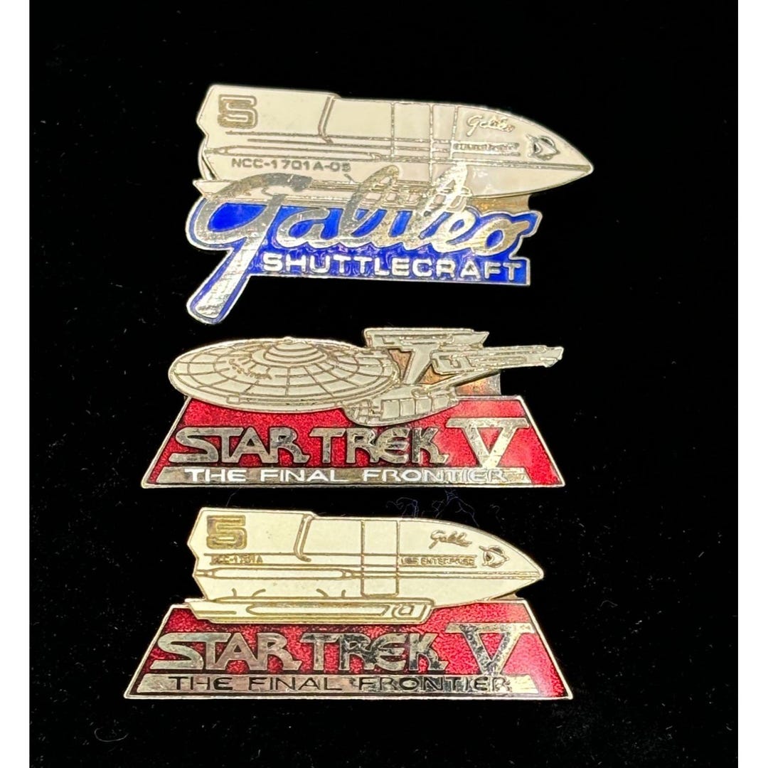Star Trek V the Final Frontier Collectors Pins 1989 P.P.C. Hollywood ...