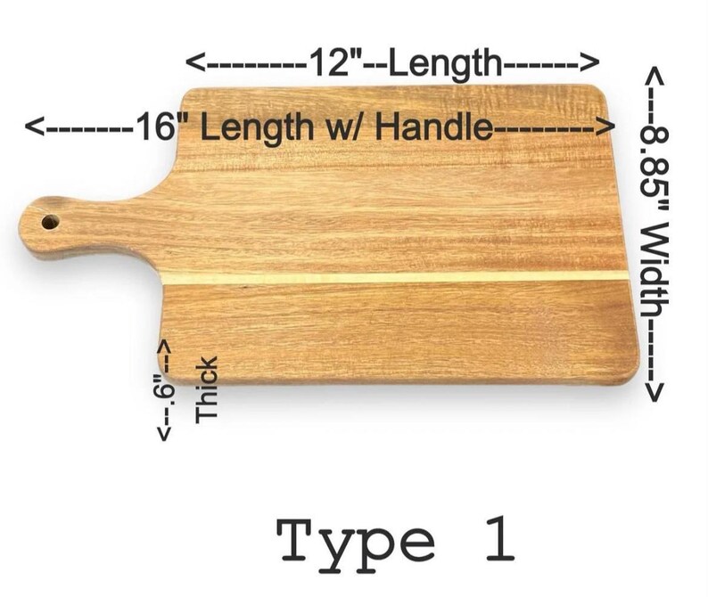 Custom Acacia Wood Cutting Board: Engraved Mountain Charcuterie Board ...