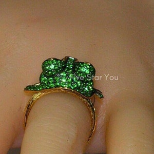 Emerald Frog Ring, 925 Sterling Silver Ladies Ring, Lab Crated Emerald ...