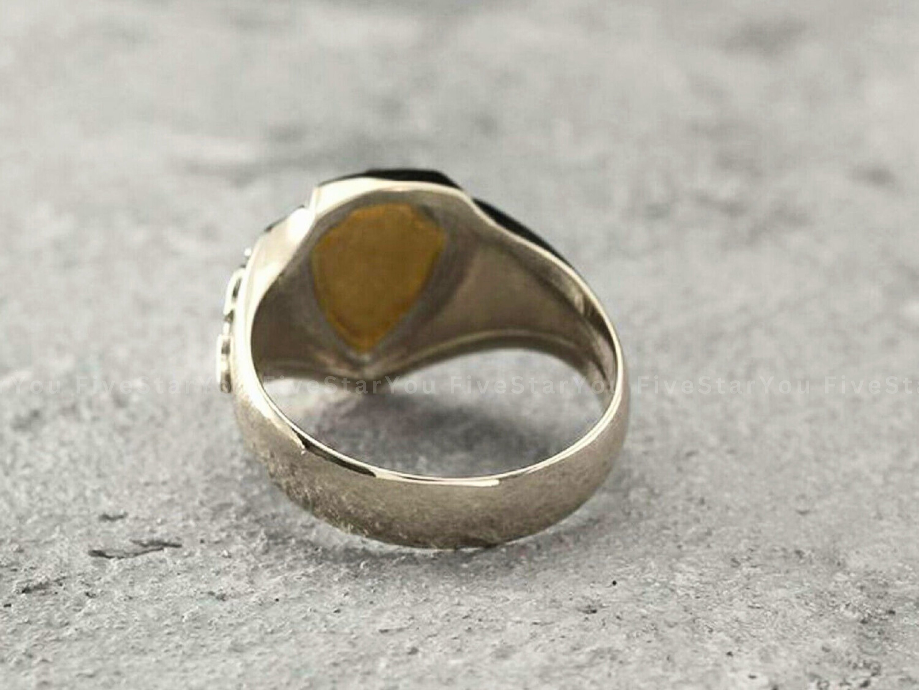 Knight's Golds Signet Rings, Sword Shield Ring for Men, Medieval Retro ...