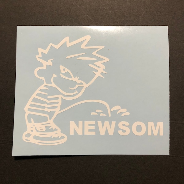 Calvin Pee on Decal - Etsy