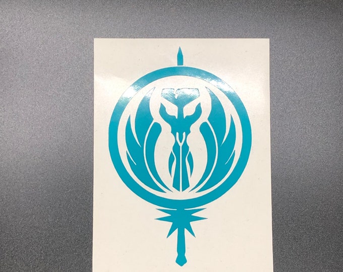 Star Wars Mandalorian Mythosaur Skull Lightsaber Decal - Etsy