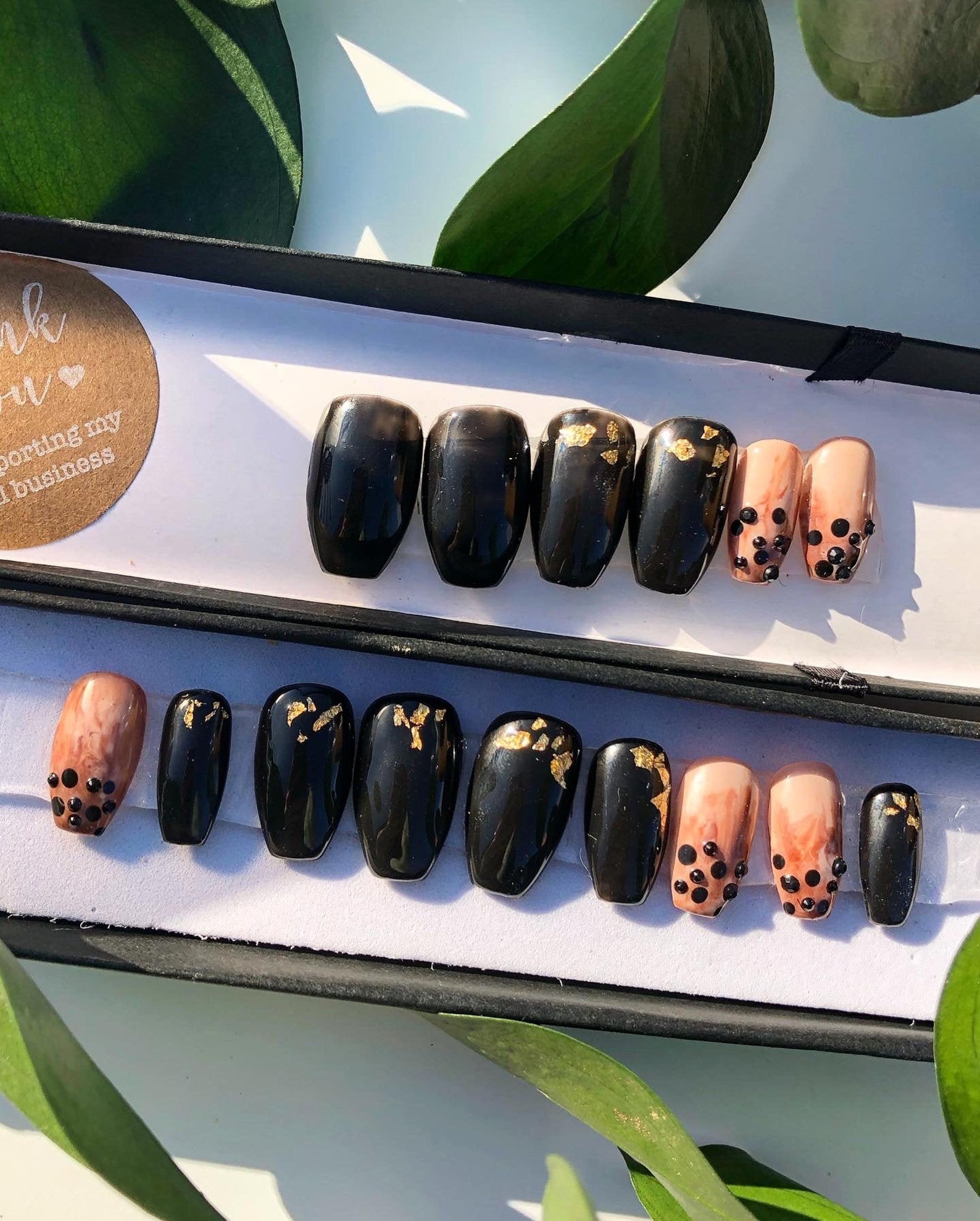 Brown Sugar / Boba Milk Tea Press-on Nail Set [full 20 Pcs] - Etsy