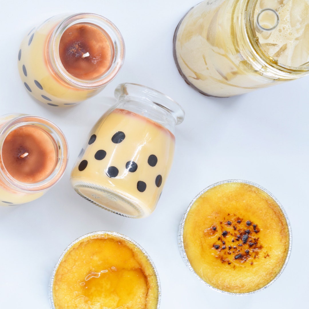 Creme Brulee Boba Candle - Etsy