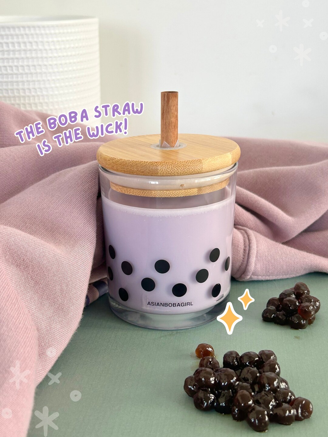 Earl Grey Tea | Boba Straw Candle - Etsy