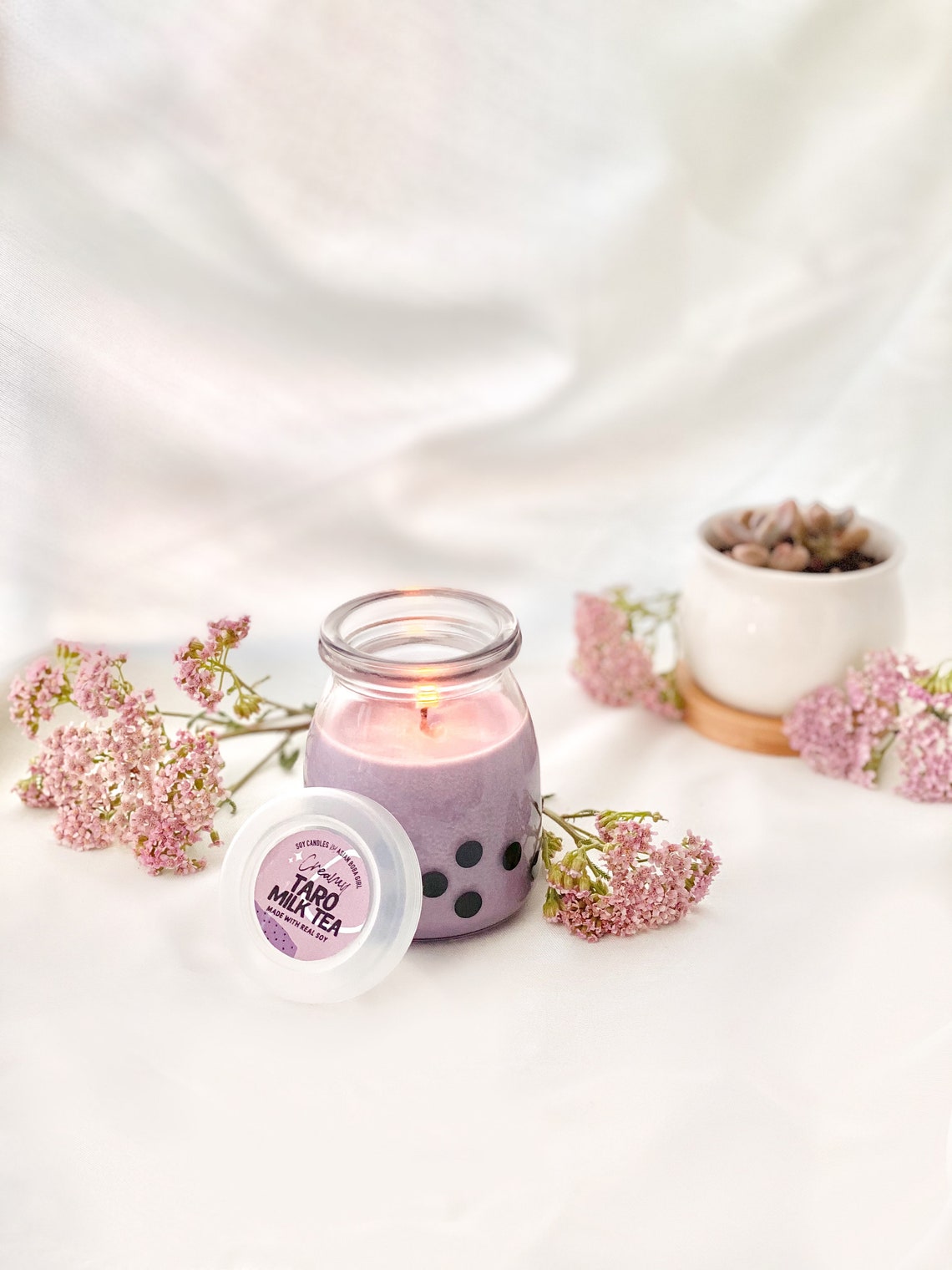 Taro Milk Tea Candle - Etsy