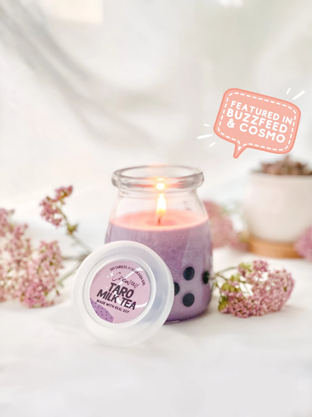 Taro Milk Tea Candle - Etsy
