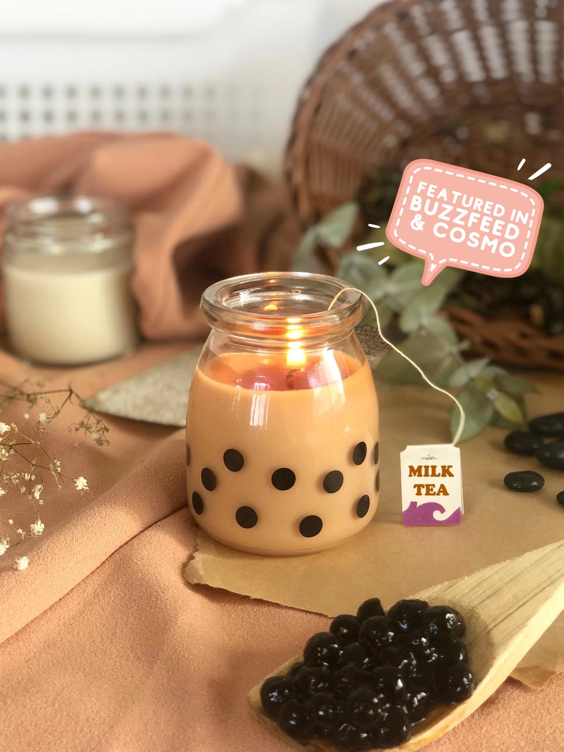 Classic Milk Tea Boba Candle - Etsy
