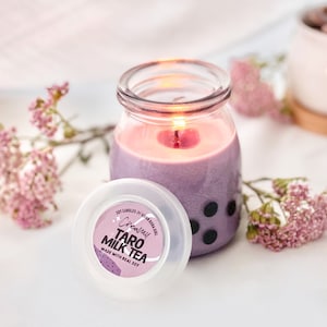 Taro Milk Tea Candle - Etsy