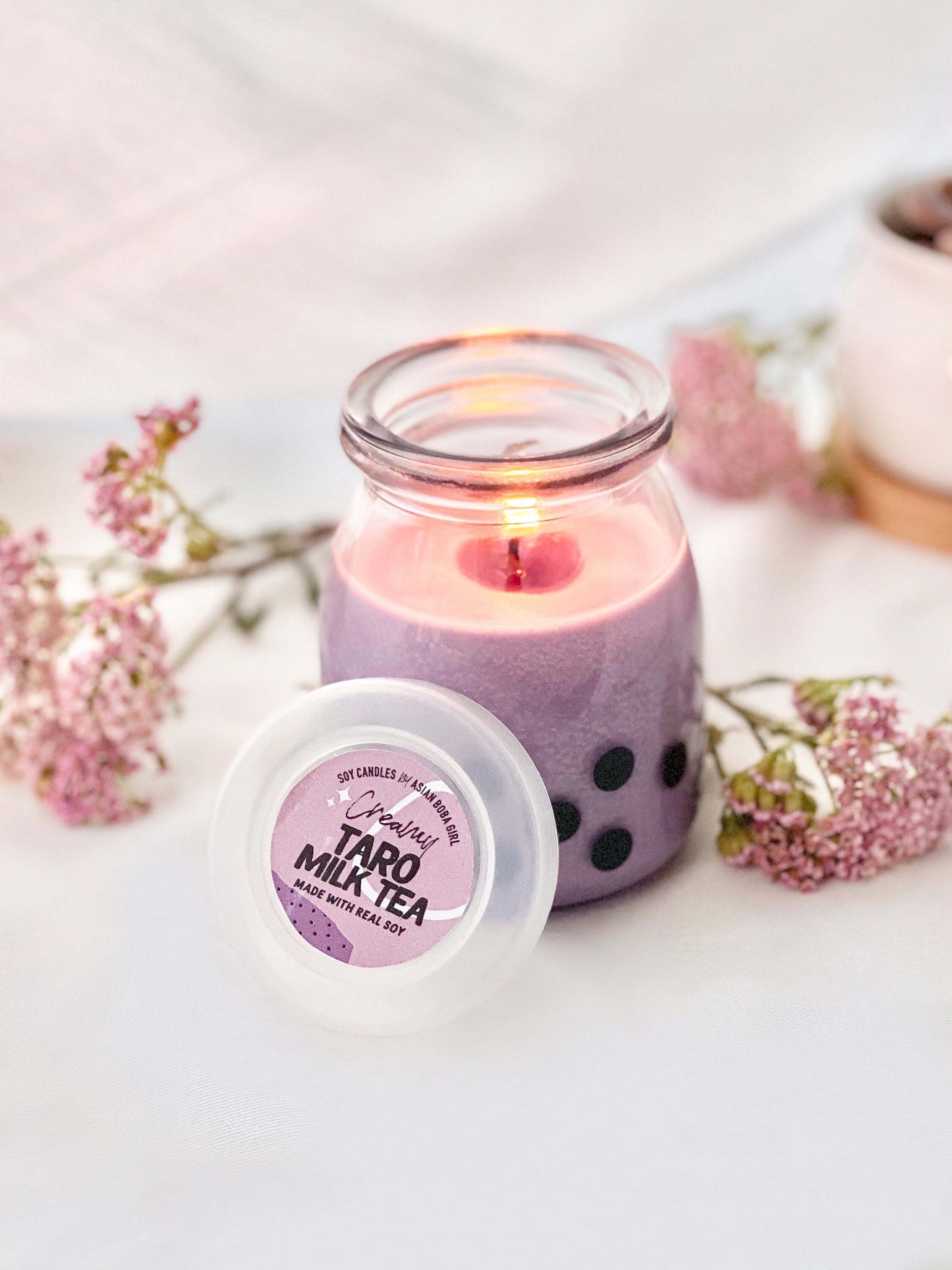 Taro Milk Tea Candle - Etsy
