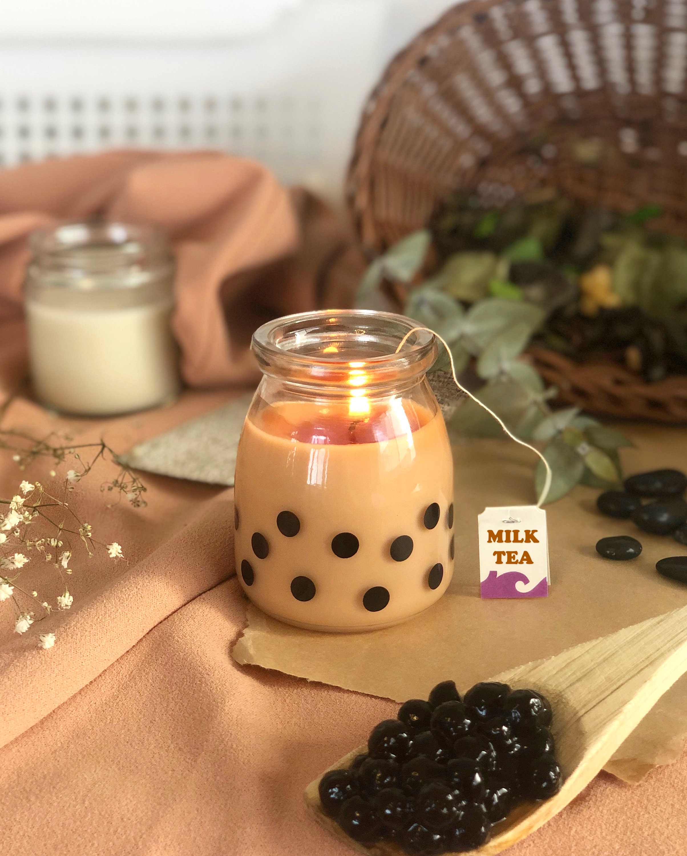 Classic Milk Tea Boba Candle - Etsy
