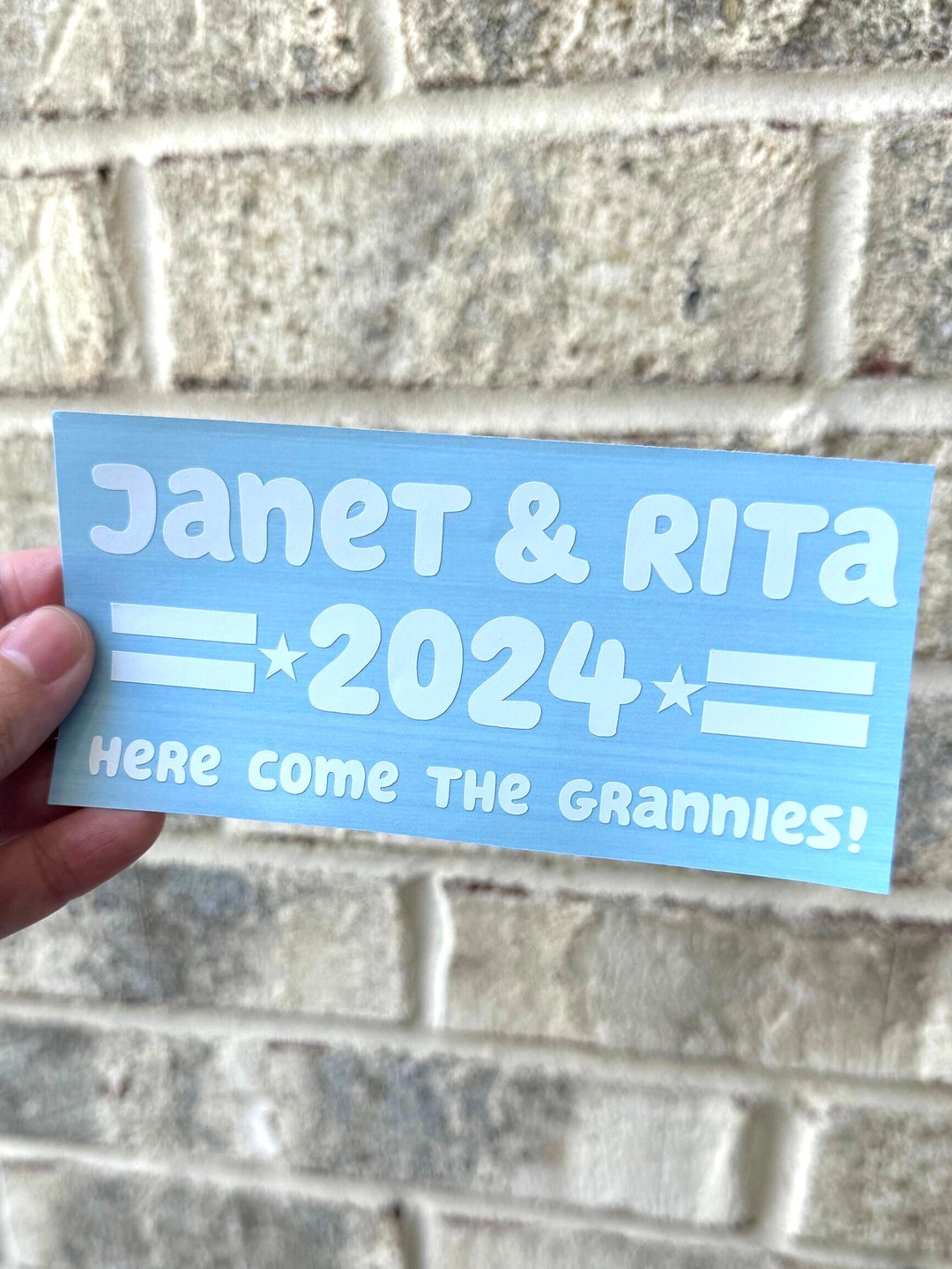 Janet and Rita 2024 Decal Grannies for President Bluey Inspired Vinyl ...