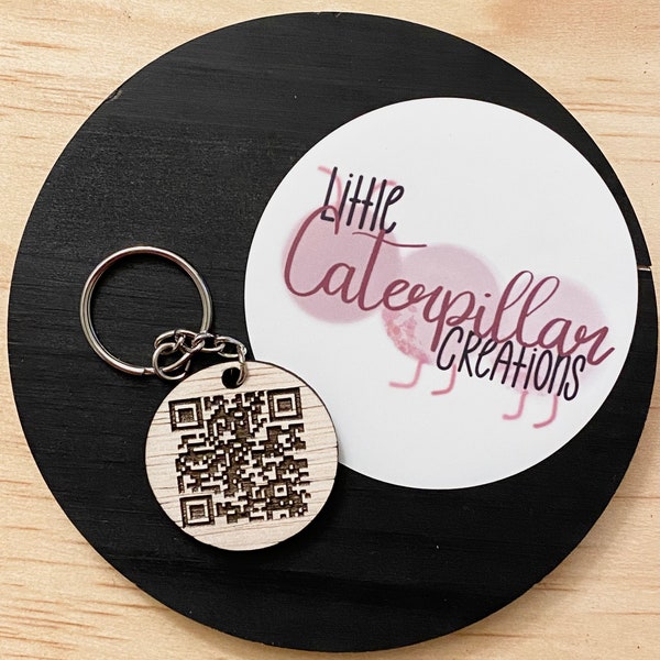 Qr Code Keychain - Etsy
