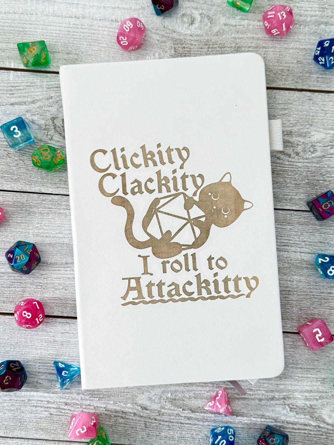 Clickity Clackity I Roll Attackitty - Cat DND Session Journal - Dice ...