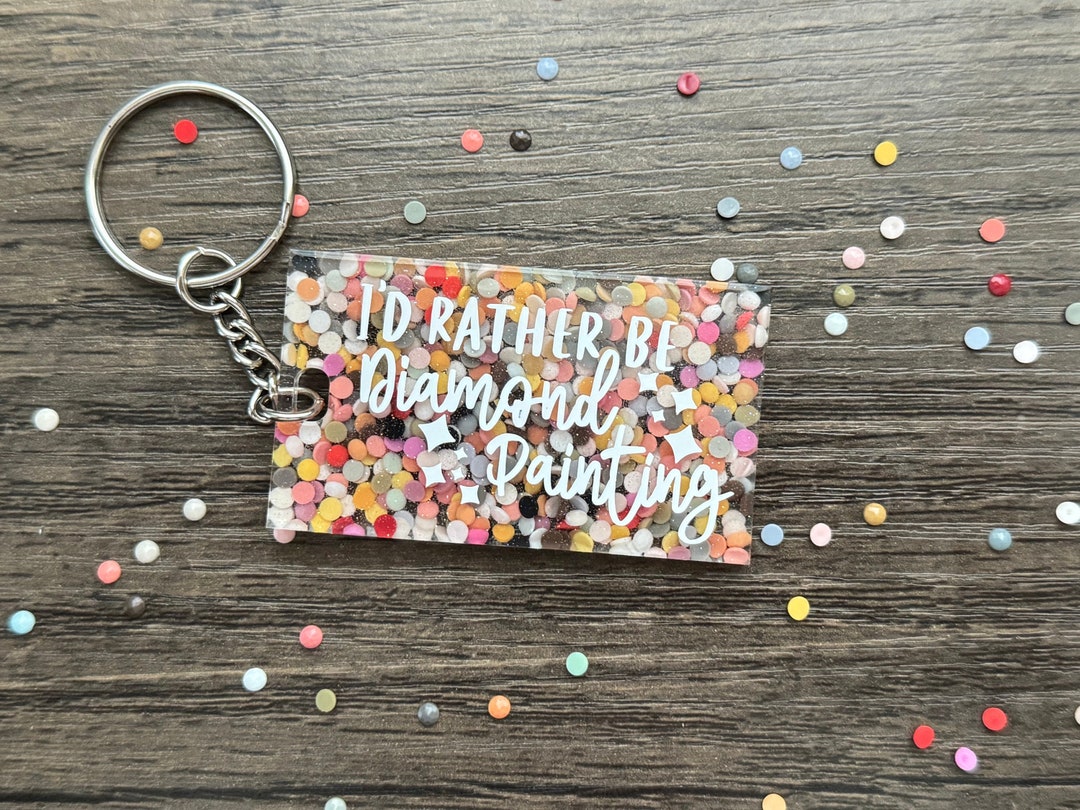Diamond Painting Drills Keychain - Etsy