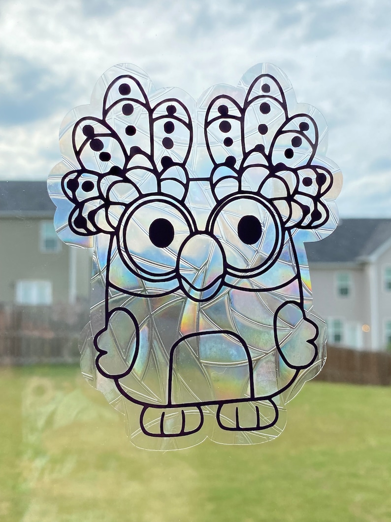 Chattermax Rainbow Window Cling Bluey Inspired - Etsy