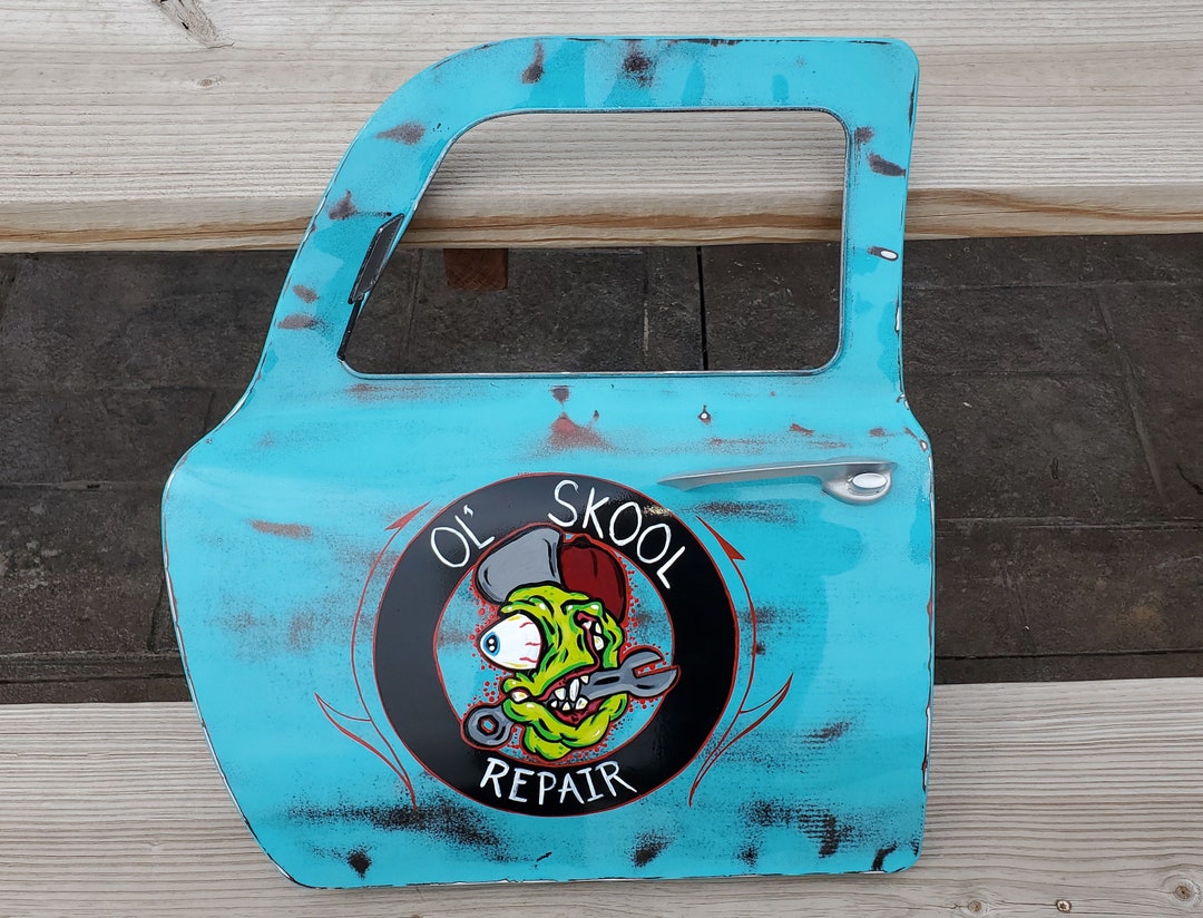 Mini Hot Rod Door Sign, Hot Rod, Rat Rod, Mancave, Garage Art - Etsy