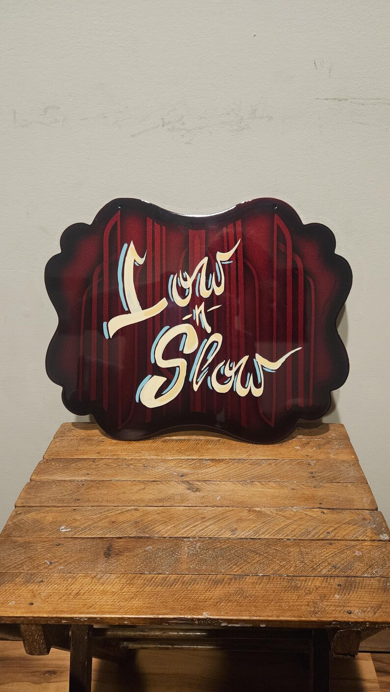 Low N Slow, Lowrider Sign, Kustom Kulture, Garage Art - Etsy