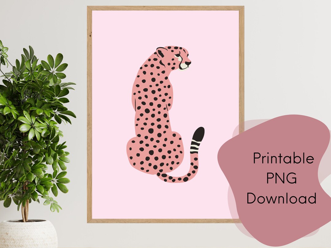 Pink Leopard Poster PNG - Printable Wall Art - Trendy Home Decor ...