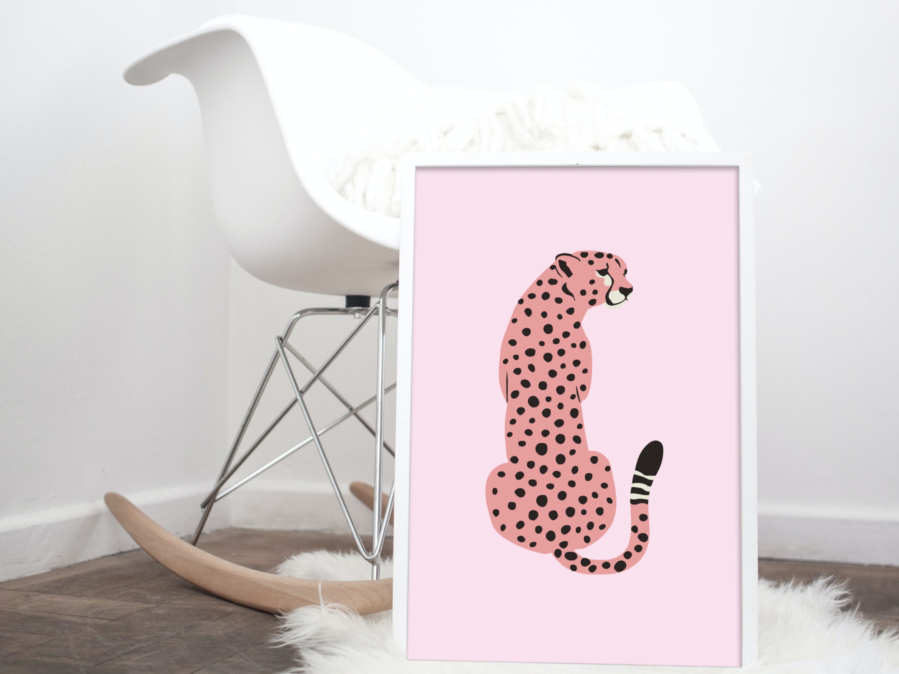 Pink Leopard Poster PNG - Printable Wall Art - Trendy Home Decor ...
