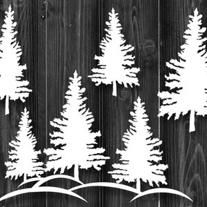 Christmas SVG Pine Tree Clipart Design Decorative Elements Digital ...
