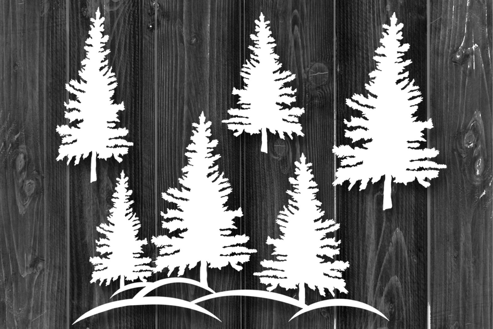 Christmas SVG Pine Tree Clipart Design Decorative Elements Digital ...