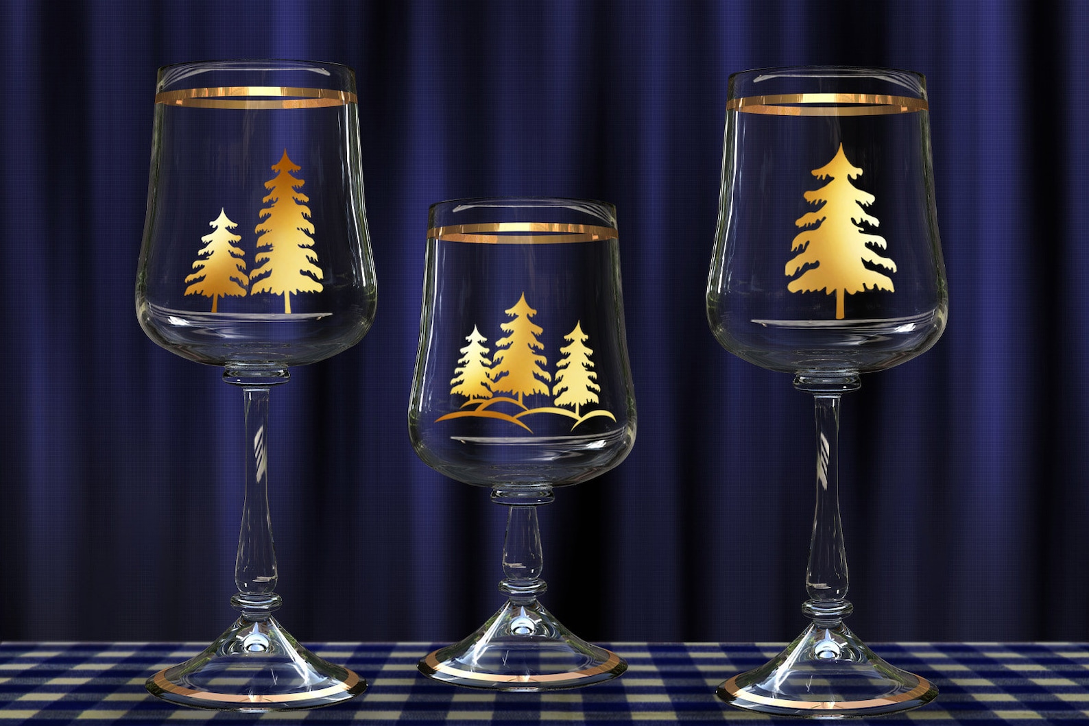 Christmas SVG Pine Tree Clipart Design V.2 Decorative Elements - Etsy