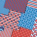 4th of July Digital Paper Set 2 - Red White and Royal Blue American ...