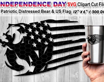 Independence Day Silhouette US Flag With Horse SVG Cut Files | Etsy