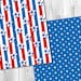 4th of July Digital Paper Set 8 Red White and Royal Blue - Etsy