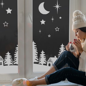 Christmas Scene SVG Silhouette Design Clipart Set Decor Ornaments ...