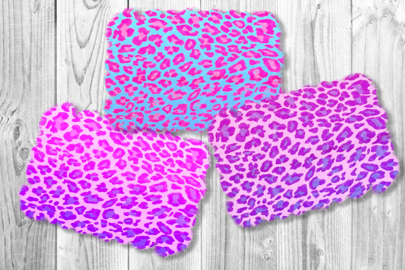 Pink & Blue Leopard Sublimation PNG Background Design Decorative ...