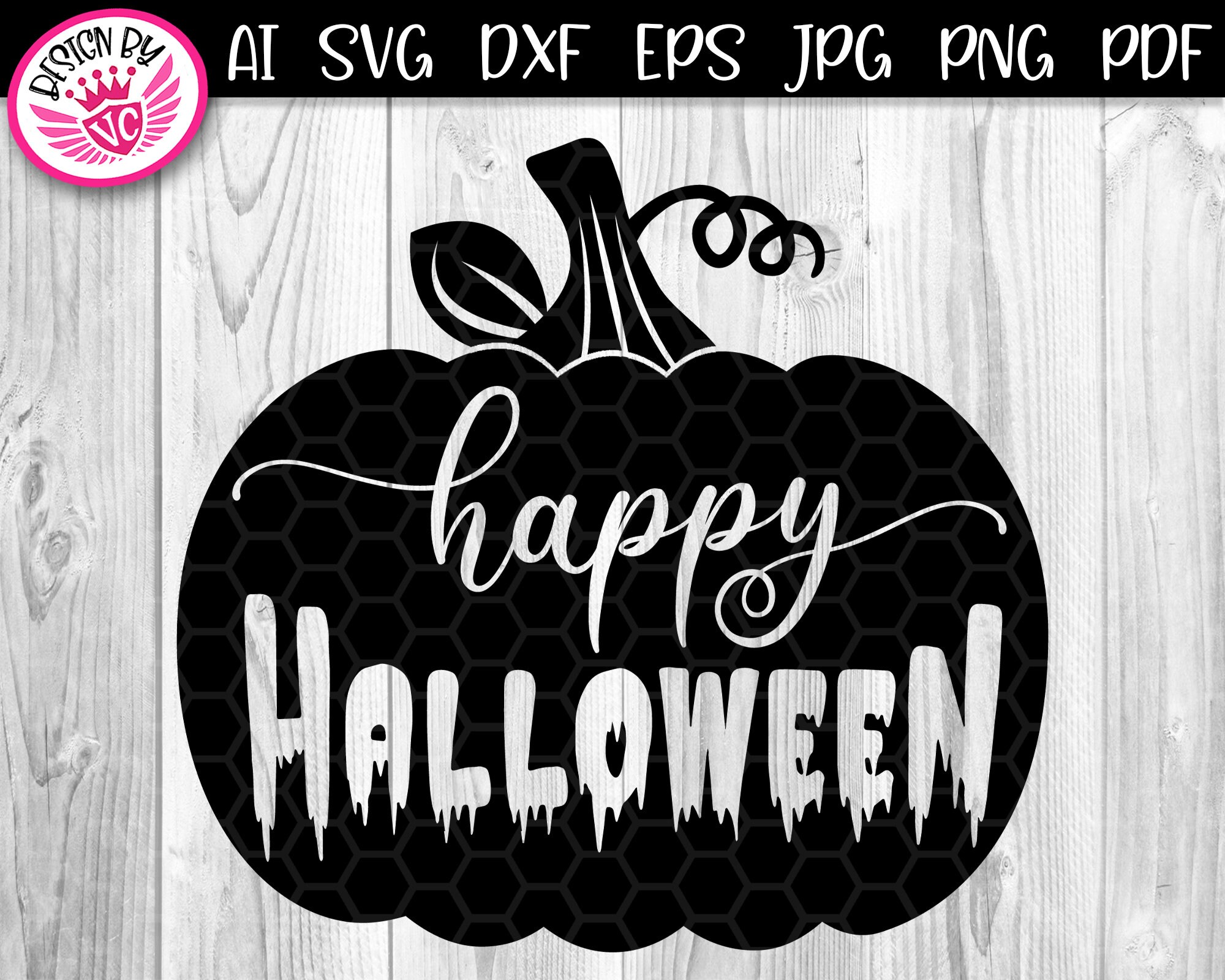 Happy Halloween Pumpkins SVG Instant Digital Download for - Etsy