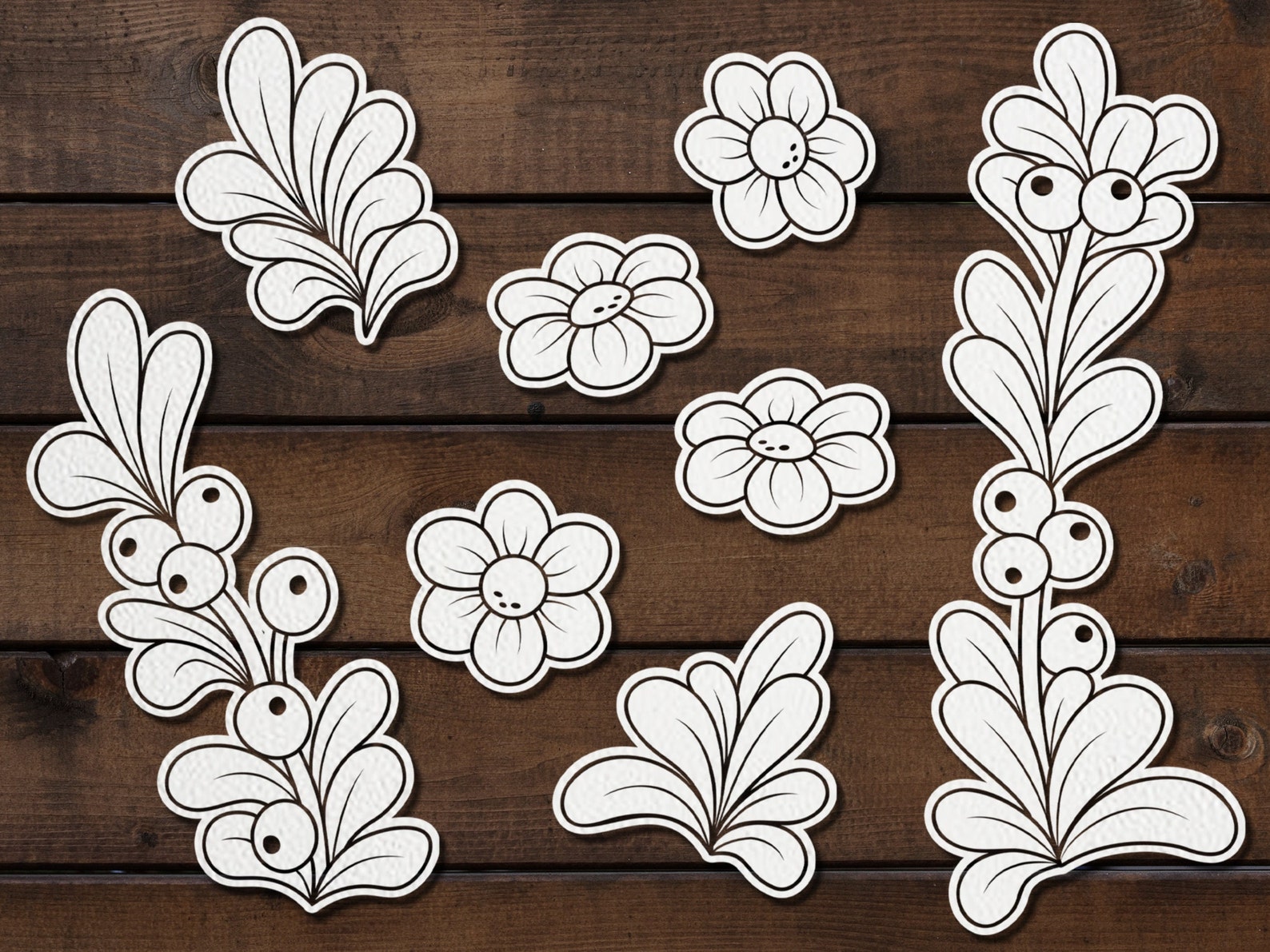 Christmas Elements SVG Silhouette Stencil Design Clipart Set | Etsy