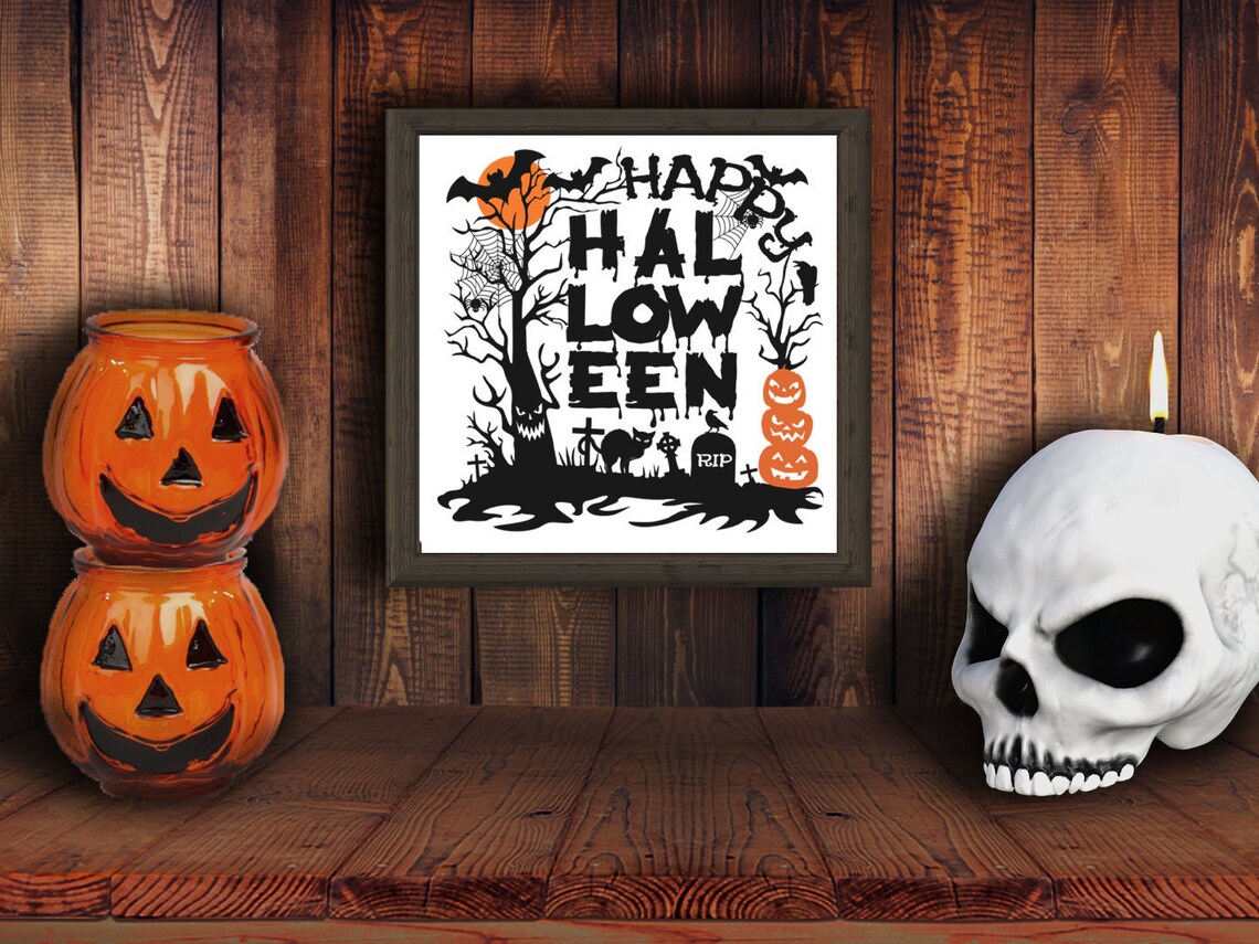 Happy Halloween SVG 12x12 Inches | Instant Digital Download for ...
