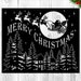 Christmas Scene Silhouette Design SVG Clipart Rectangle Decor Clip Art ...