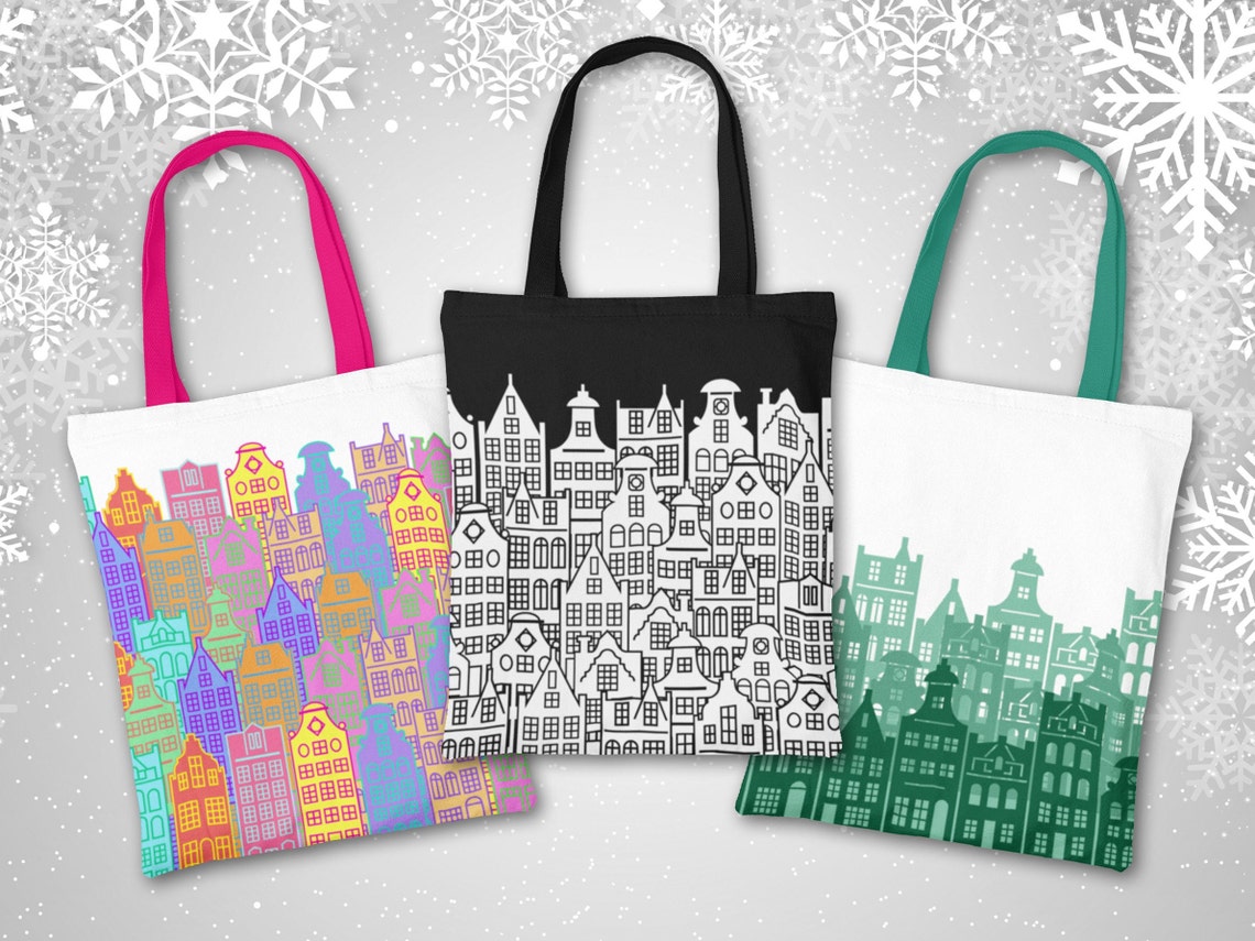 Vintage Buildings SVG 3 Designs Silhouette Outline White BG - Etsy