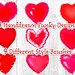 Sublimation PNG Hand Drawn Valentine Red Hearts Clip Art Design ...