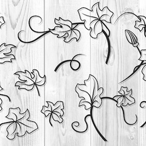 Halloween Line Art Pumpkins SVG Clipart Creative DIY Projects, Lineart ...