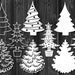Christmas SVG Pine Tree Clipart 3 Designs Set 1 Decor - Etsy