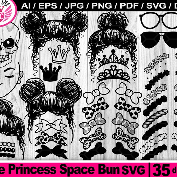 Space Buns Svg - Etsy
