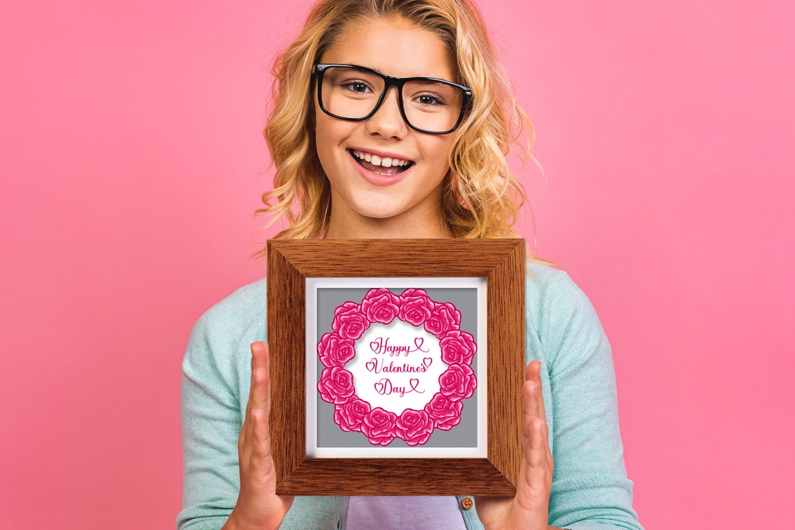 3D Roses Circle Frame Multi-layered Design Flowers Papercut - Etsy