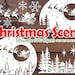 Merry Christmas Scene Builder SVG Clipart Circle Design Silhouette ...