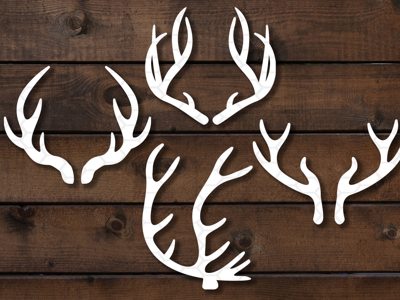 Christmas SVG Deer Antlers Clipart Design Elements Creative - Etsy
