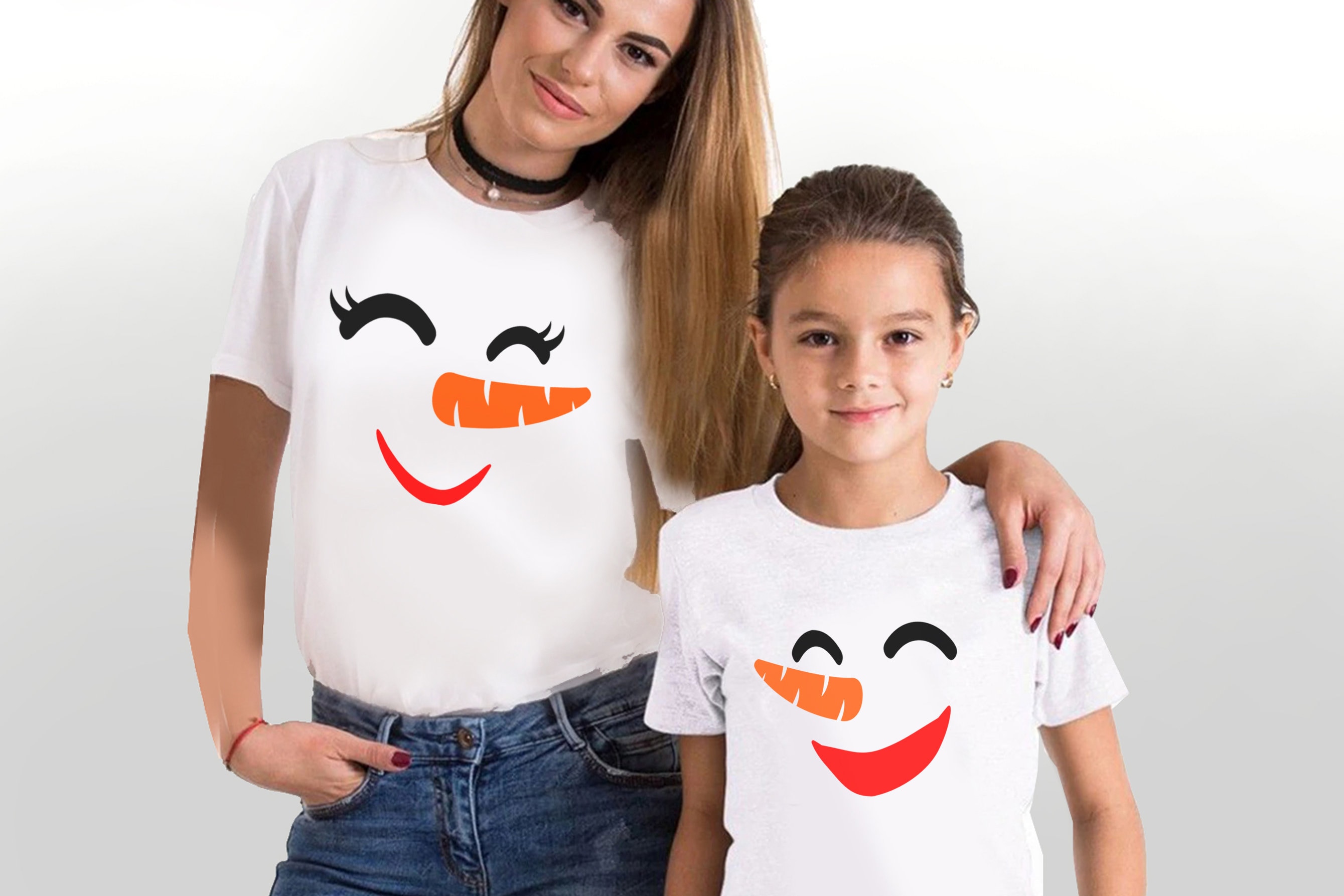 Christmas SVG Snowman Faces Clipart Design Decor Ornaments - Etsy