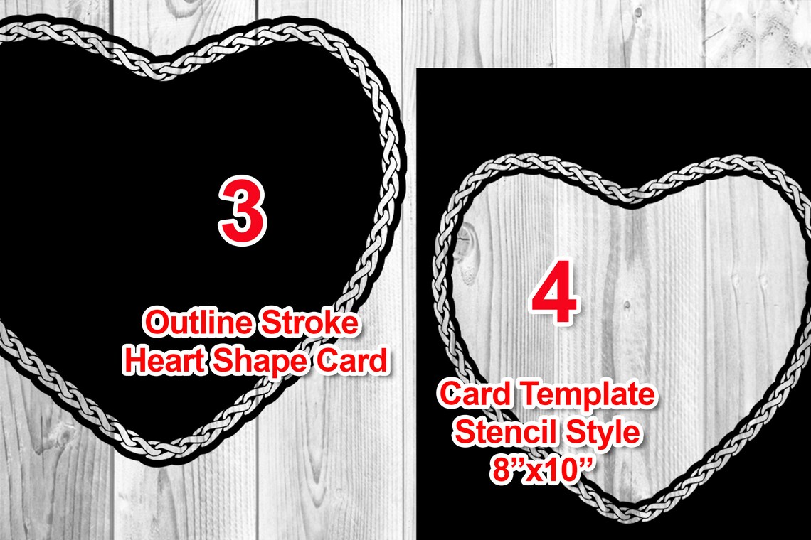 Valentine Heart Shape Frame Border Template With Small Size | Etsy